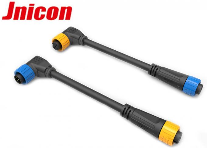 Right Angle Waterproof Male Female Connector , 5 Pin Waterproof Battery ...