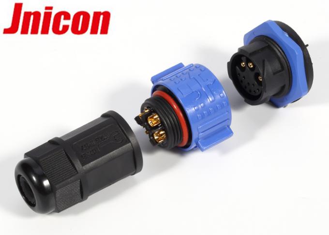 Industrial Outdoor Waterproof Connectors , 50 Amp Waterproof Power Plug