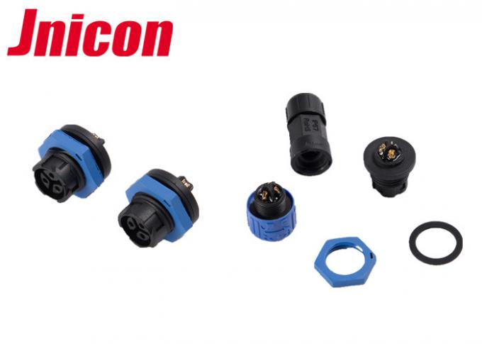 High Performance Industrial Power Connectors 3 Pin Fire Safety Push Locking