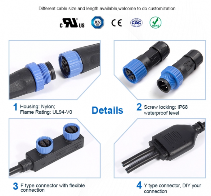 JNICON Waterproof Wire Connectors , IP68 Wire Connector For Tunnel Lighting