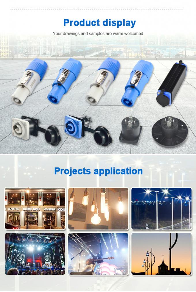 AC Power Cable Water Resistant Plug Socket UV Resistance With UL ...