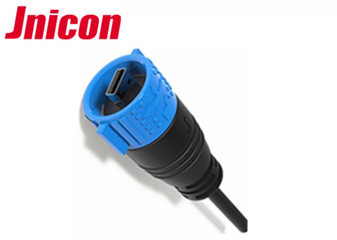 Panel Mount Waterproof USB Bulkhead Connector USB 2.0 IP67 For Signal