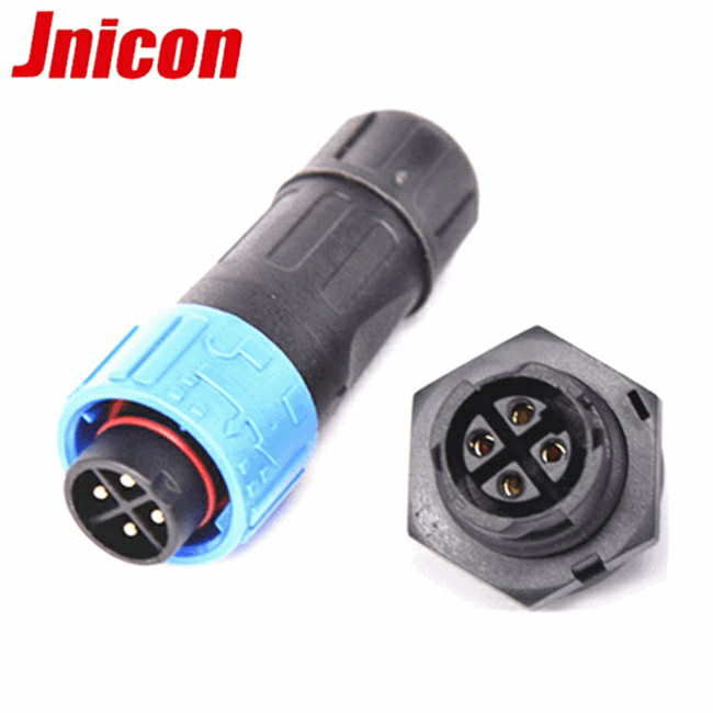 Signal Waterproof Panel Mount Connector , 3 Pin Waterproof AC Power ...