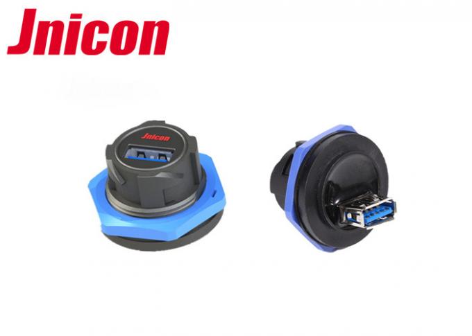 High Speed Waterproof USB Connector , Dustproof IP67 Waterproof USB Jack
