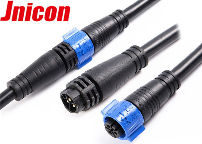 3 Pole Waterproof LED Connectors Male And Female Outdoor Sealed With Cable