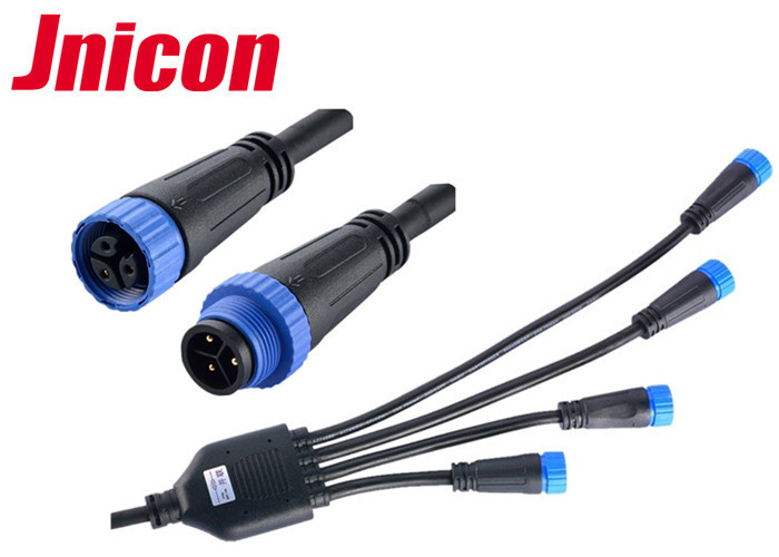 Y Shape IP68 Watertight Plugs Connectors 3 Pin 4 Branch Screw Locking