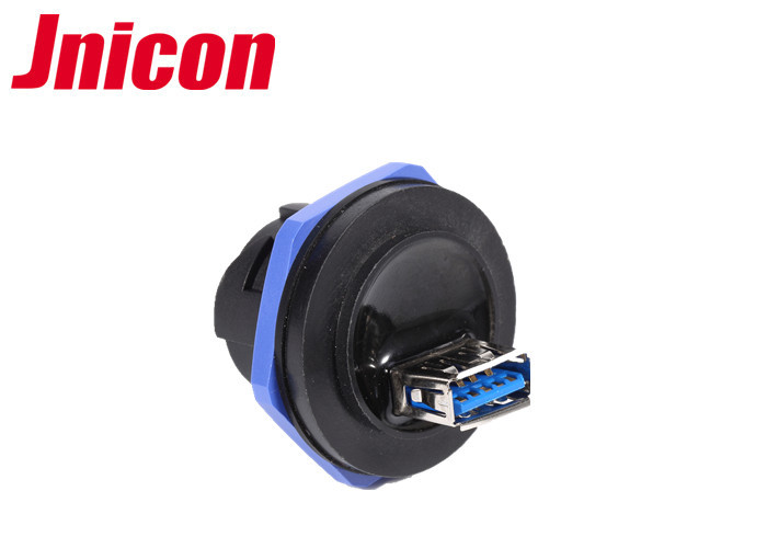 Super Speed Waterproof USB Connector , Panel Mount USB Connector With ...