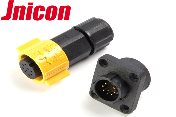 Super Stable Waterproof Data Connector , Jnicon Waterproof Connector 8 Pin